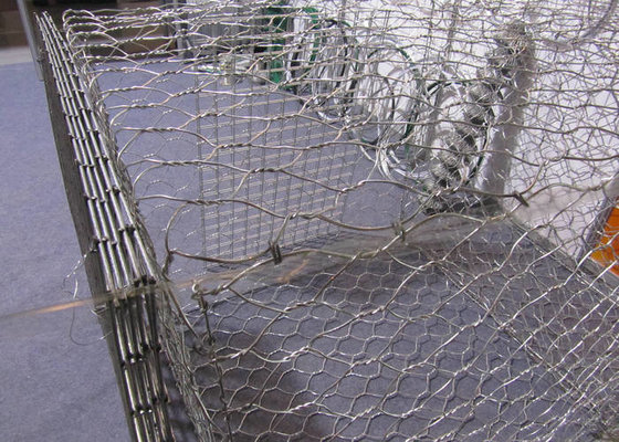 Galfan Gabion Baskets Bunnings , Rock Cage Retaining Wall With Hexagonal Hole