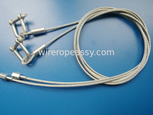 3.2mm Galvanized Cable Slings With Shackels And stamped Ferrlues