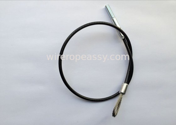 3.5mm Black PVC Coated Steel Cable Assembly With 50mm Thread Rods