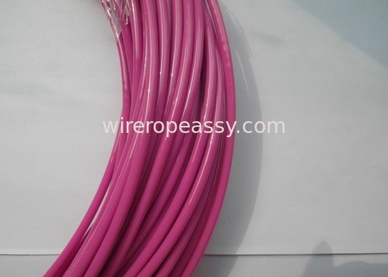 2.0mm 7*7 Red PU Coated to 5.0mm Stainless Wire Ropes with Reel