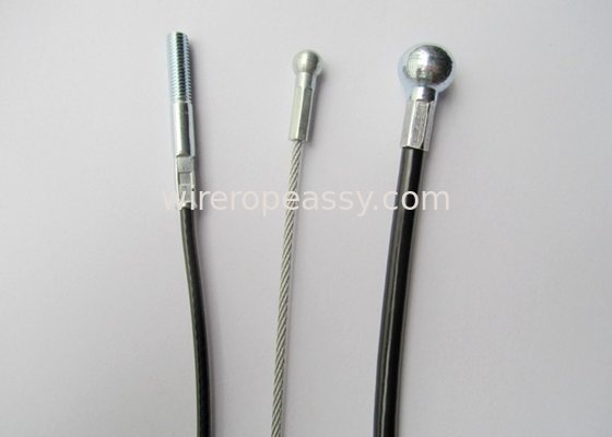Galvanized  Steel Cable Assembly Die Casting End Thread / Shrank Ball Terminal