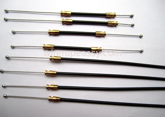 Black PE Housing Bowden Mechanical Control Cables Inner Stainless Cable