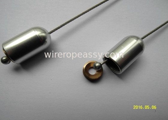 Aluminum Ceiling to Floor Tensioned Steel Cable Kits For Lights