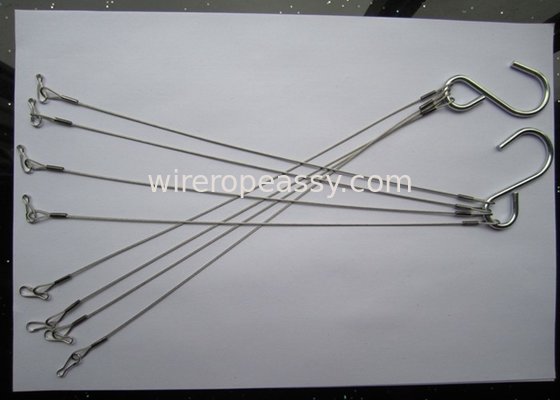FlowerPot Hanging Steel Wire Ropes 1.0mm With Simplex Big S Hooks