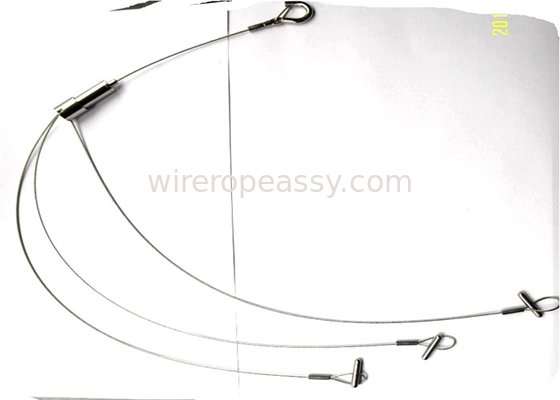 Galvanized / Stainless Steel Wire Ropes With Swivel Hooks and Pins
