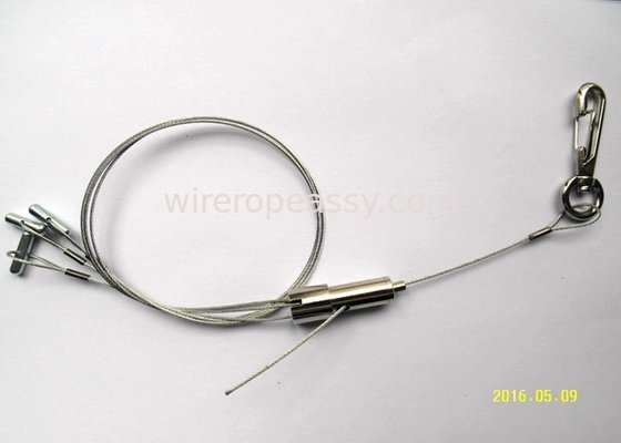 Galvanized / Stainless Steel Wire Ropes With Swivel Hooks and Pins