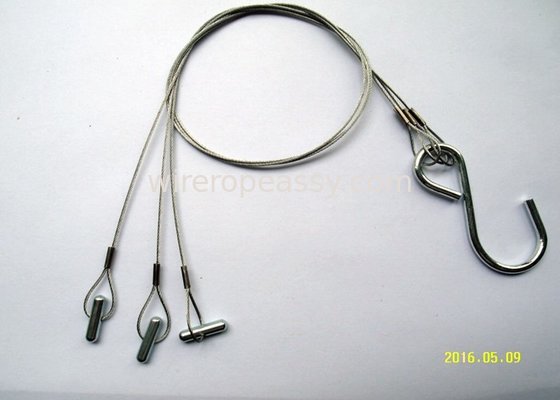 Adjustable Locking Blosters Steel Cable Assembly For Flowerpot Hanging / Lights Hanging