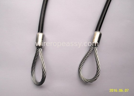 Dia 6.0 mm Industrial Wire Rope Assemblies With Double Loops and Aluminum Sleeve