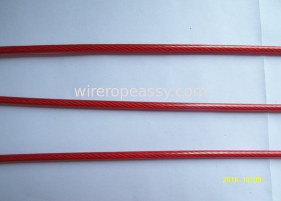 5.0mm PU Coated Stainless Steel Cable Assembly With Stainless Terminals / Loop