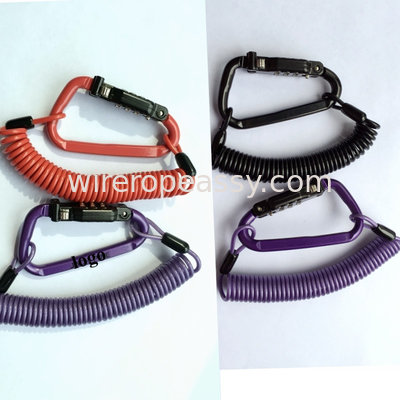 Galvanized Steel Coil Lanyard Locking Cable Laptop Cable Lock With Security Cable