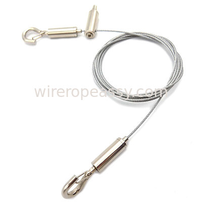 Panel Lamp Hanging Kit , PVC Coated Stainless Steel Cable Tie
