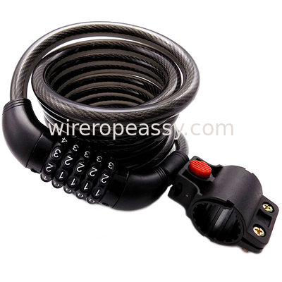 Ø12mm Steel Wire Rope Security Cable Lock / Combination Bike Lock