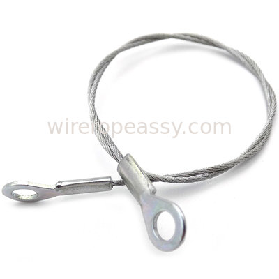 High Precision Wire Rope Cable Assemblies 7x7 High Tension Galvanized Steel Wire