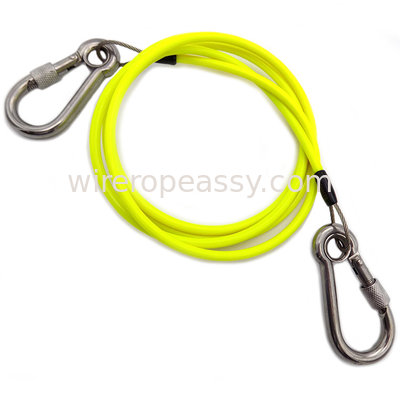 Zinc Coated Wire Rope Assembly With Snap Hook / Steel Cable Assembly