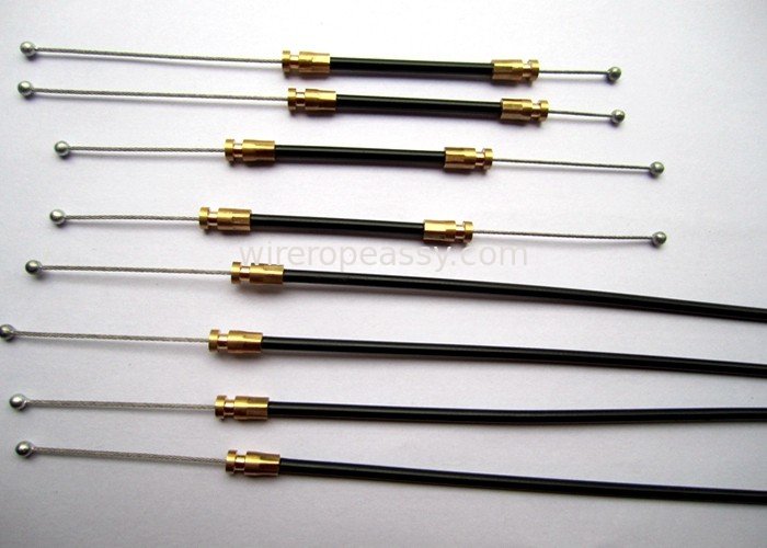 Black PE Housing Bowden Mechanical Control Cables Inner Stainless Cable