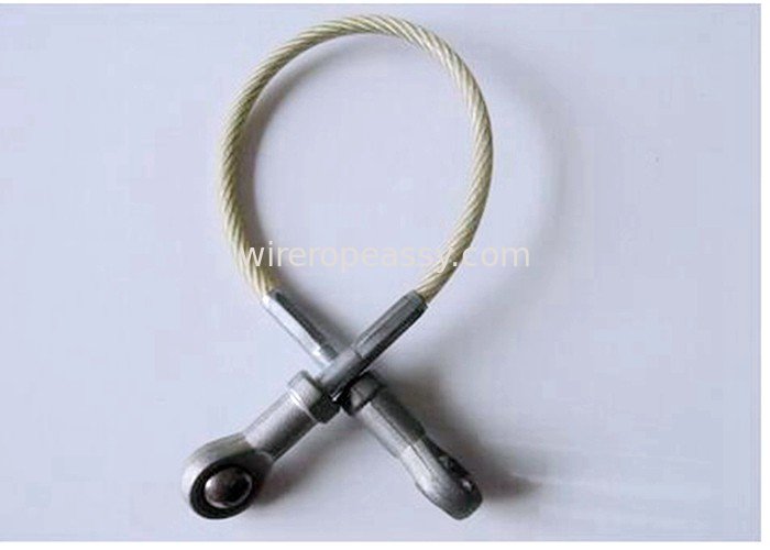 5.0mm Galvanized  Steel Cable Assembly with PVC Coating And Eye Teminal