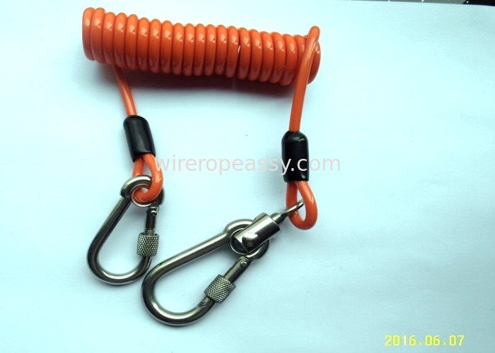 Heavy Duty Stainless Safety Harness Retractable Lanyard , Retractable Lanyards For Tools