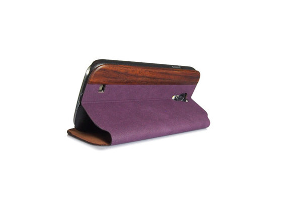 Dark Wood Samsung Galaxy S4 Folio Case 
