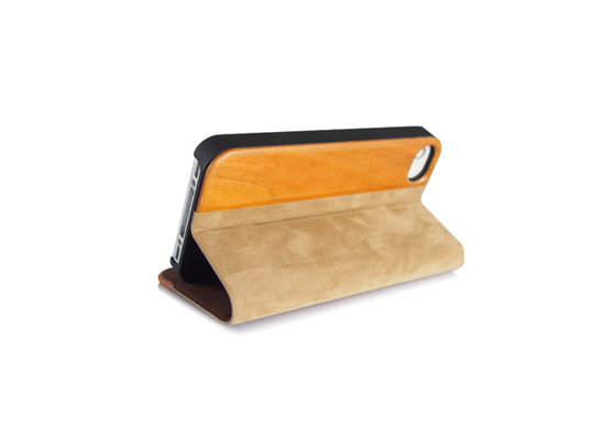 Genuine Leather Flip Phone Case for iPhone 4