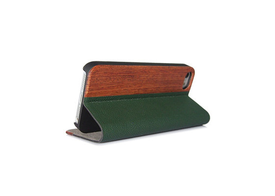 Rosewood and Brown Lychee Leather Phone Case Waterproof and Shock Resistant