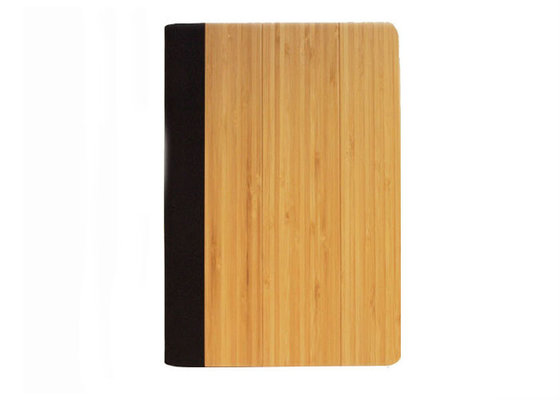 Handmade Bamboo iPad 4 Leather Folio Case With Awake Universal for iPad 2 / 3 / 4