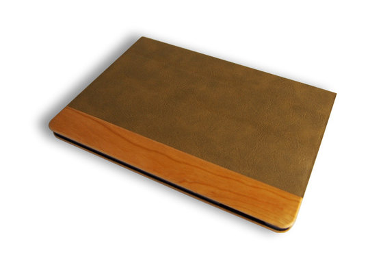 Retro Ipad Air Wooden Case With Stand , Apple Tablet PC Leather Cover with Real Wood