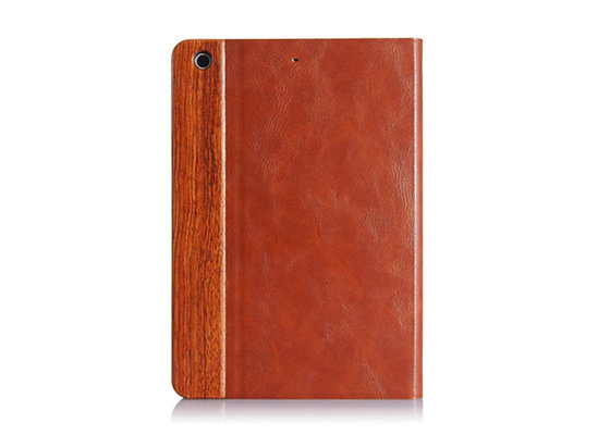 Genuine Leather Ipad Mini Wooden Case