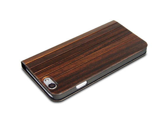 Wooden Customizable Cell Phone Cases Apple iPhone 6 Real Leather Back Covers