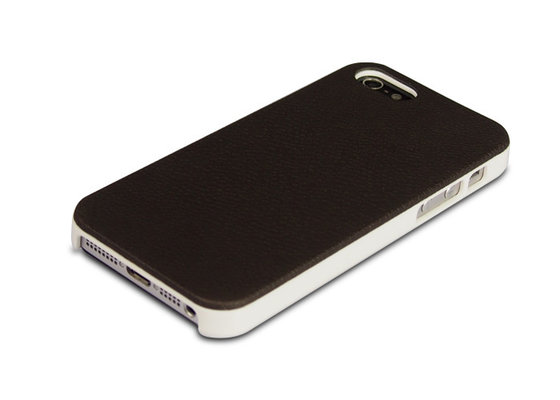 Iphone5 / 5s Classical Black Leather Apple Iphone Protective Cases With PC Shell