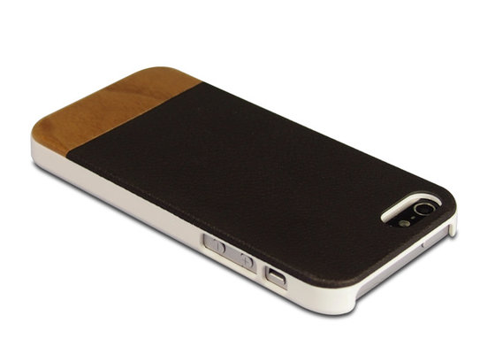 Black iPhone 5 Wooden Back Case , iphone 5s wood back hand-polished