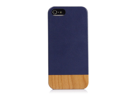 Leather / PC Wooden iphone 5 phone cases Eco-friendly for Customized