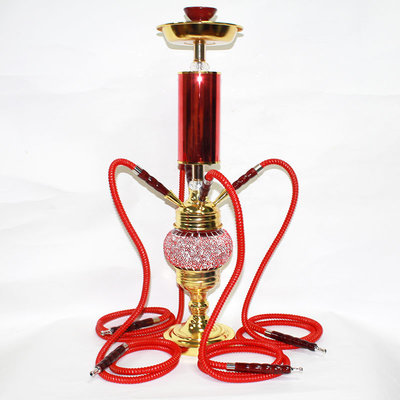 Woyu Luxury Iron Hookah Perfect Nargile with 2 LED Light Fit for Upmarket Bars and Clubs