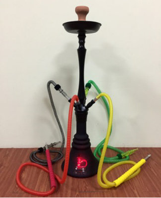 Woyu Aluminum Hookah Big Size 3 Color Nargile Shisha with 4 Pipes and LED Light