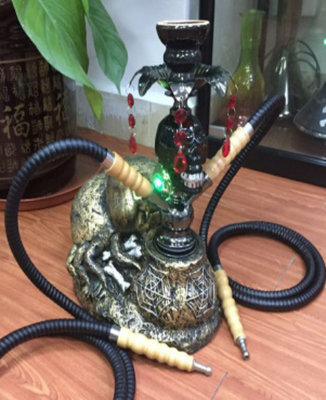 Woyu Spider Style Double Hoses Charcoal Resin Hookah for Halloween Shisha Nargile