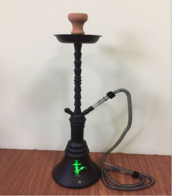 Single Pipe Enjoy Yourself Time Zinc Alloy Hookah Black Color Shisha Customer Design Logo