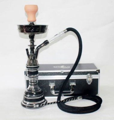 Luxurious Golden Sheesha Zinc Alloy Hookah High End Charcoal Plate with Aluminum Suitcase