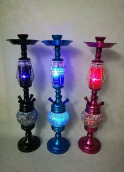 Woyu Aluminum Hookah 2 LED Light Fashion in Clubs and Bars Shisha Lounge Nargile