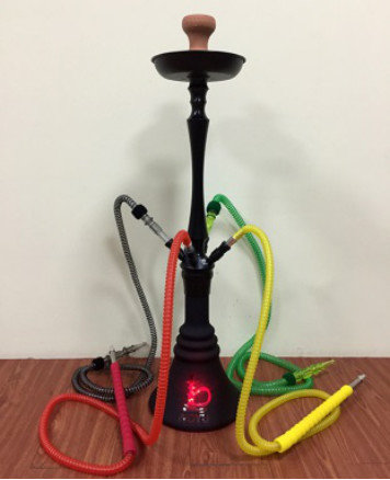 Woyu Aluminum Hookah Big Size 3 Color Nargile Shisha with 4 Pipes and LED Light
