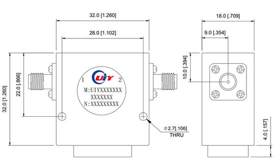 700 to 2500MHz  SMA coaxial isolator GSM,CDMA,WCDMA,LTE,L.S.C.X band, etc