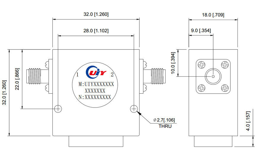 700 to 2500MHz  SMA coaxial isolator GSM,CDMA,WCDMA,LTE,L.S.C.X band, etc