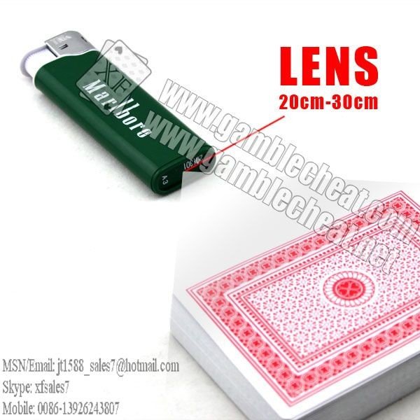 XF Magic Gambling Marlboro Plastic Lighter IR Camera To Scan Edge Markings Playing Cards