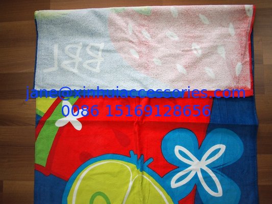 custom beach towels 100% cotton velour reactive printing beach towels small MOQ supplier