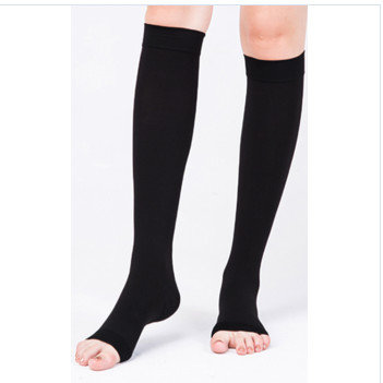 Knee High Medical Pregnancy Compression Stockings With Open Toe