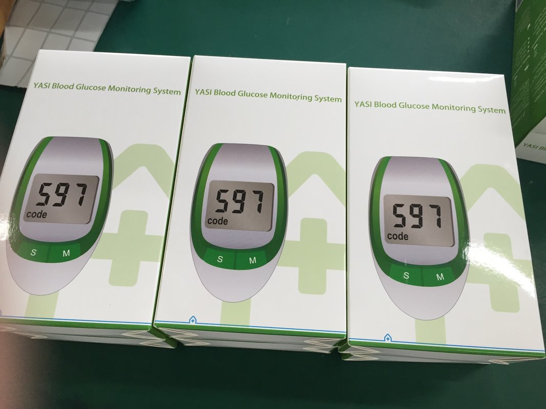 CE approved home use free code digital diabetic blood glucose meter & test strip