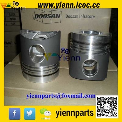 Doosan Daewoo P222LE P158LE P180LE liner kit with piston + piston ring set + cylinder liner for generator engine parts