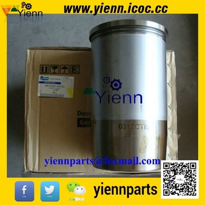 Doosan Daewoo P222LE P158LE P180LE liner kit with piston + piston ring set + cylinder liner for generator engine parts