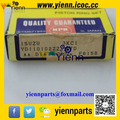 Isuzu 3KC1 3KC2 engine overhual rebuild parts piston with pin clip+ring+full gasket kit with cylinder head gasket