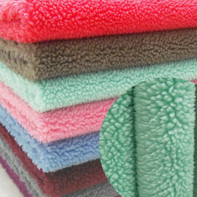 High Quality Wholesale 100% Polyester Sherpa Fleece Teddy Bear Fur Fabric For Garment Or Blanket