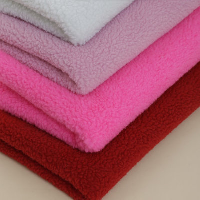 100% polyester fake sherpa fleece lining faux fur fabric