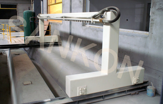 Turn over table and waste cleaning machine attached